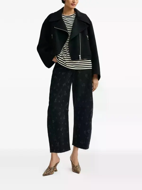 Essentiel Antwerp Striped Strass T-shirt - Black
