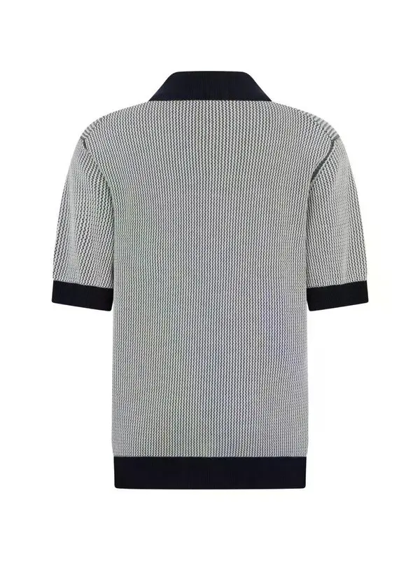 SLOWEAR Ribbed-knit Polo Shirt