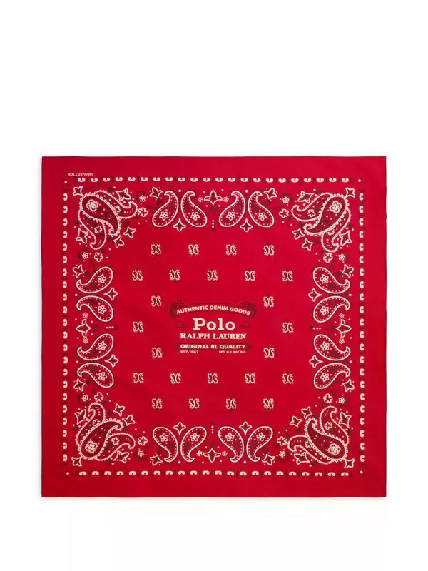 Polo Ralph Lauren Paisley Logo Scarf - Red