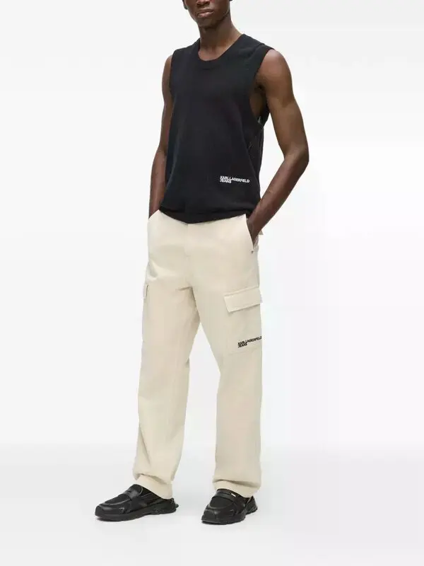Karl Lagerfeld Belt-loops Cargo Pants - Neutrals