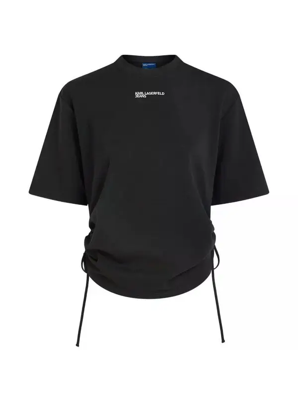 Karl Lagerfeld T-shirt With Tie Detailing - Black