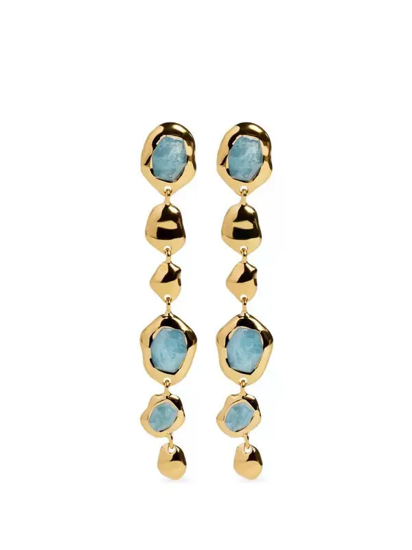 Monica Vinader Odyssey Gemstone Drop Earrings - Gold