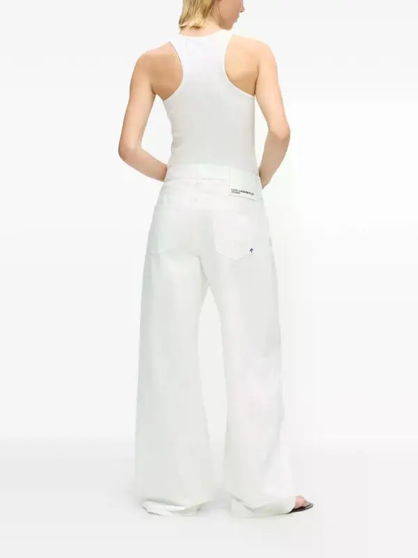 Karl Lagerfeld Logo-patch Jeans - White