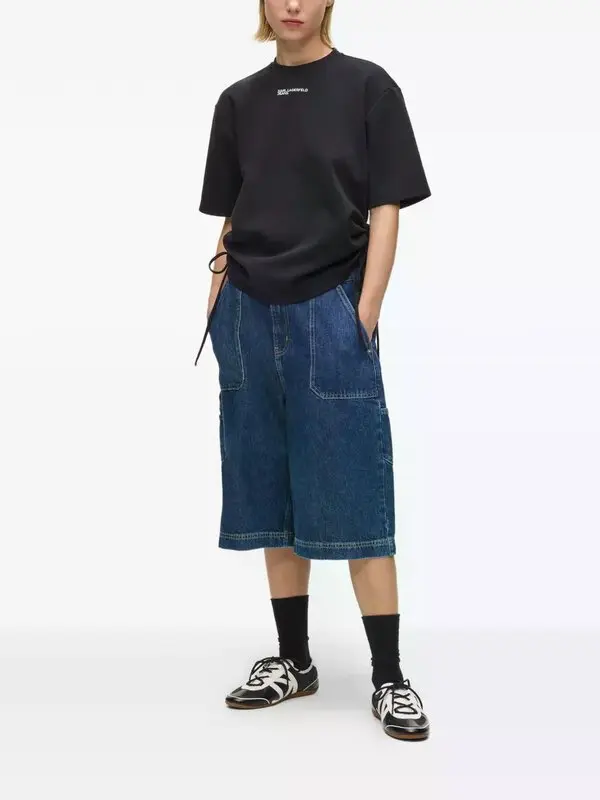 Karl Lagerfeld Patch-pocket Denim Shorts