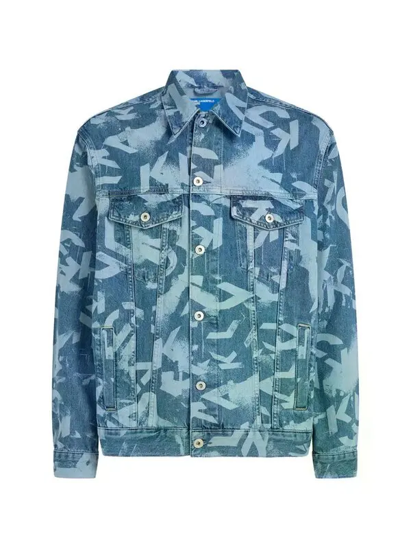 Karl Lagerfeld All-over Print Jacket - Blue