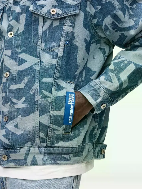 Karl Lagerfeld All-over Print Jacket - Blue