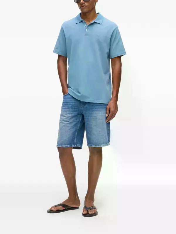Karl Lagerfeld Straight Denim Shorts - Blue