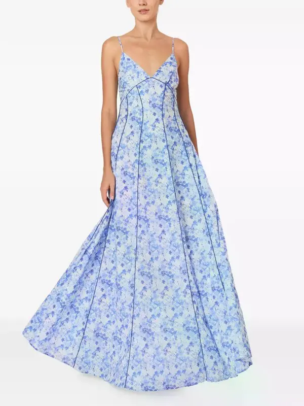 Rosie Assoulin V-neck Floral Dress