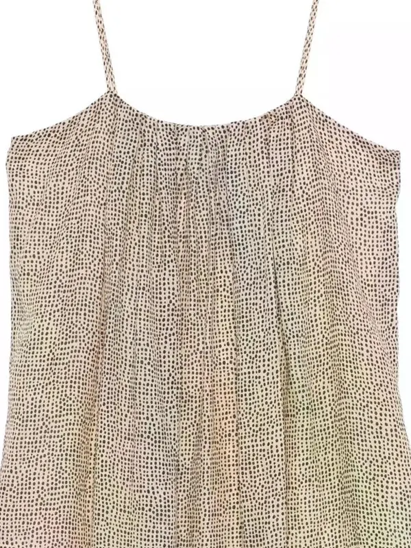 ALYSI Dotted Ramie Midi Dress - Neutrals