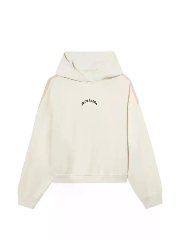 Palm Angels Curved Logo Loose Crop Hoodie