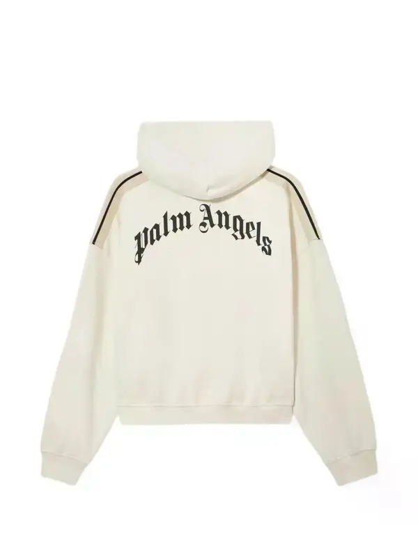 Palm Angels Curved Logo Loose Crop Hoodie