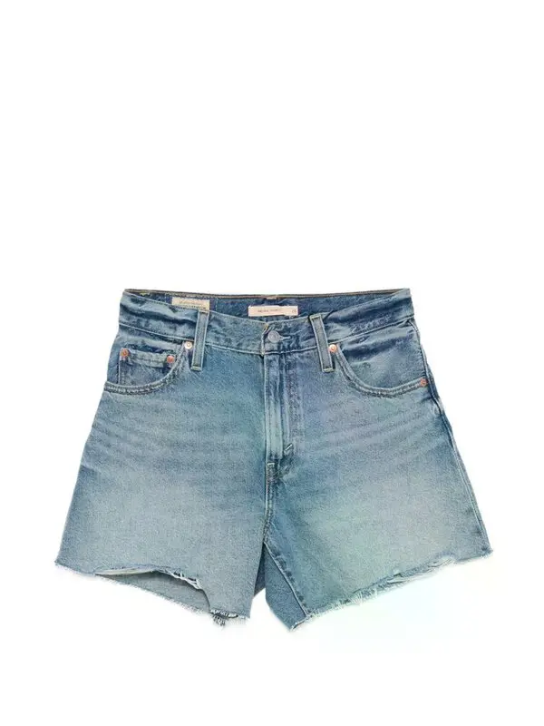 LEVI'S Frayed Hem Denim Shorts - Blue