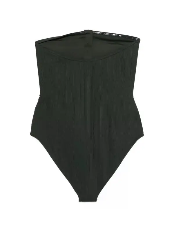 TOTEME Ribbed Strapless Swimsuit - Green