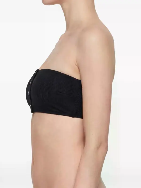 TOTEME Ribbed Strapless Bikini Top