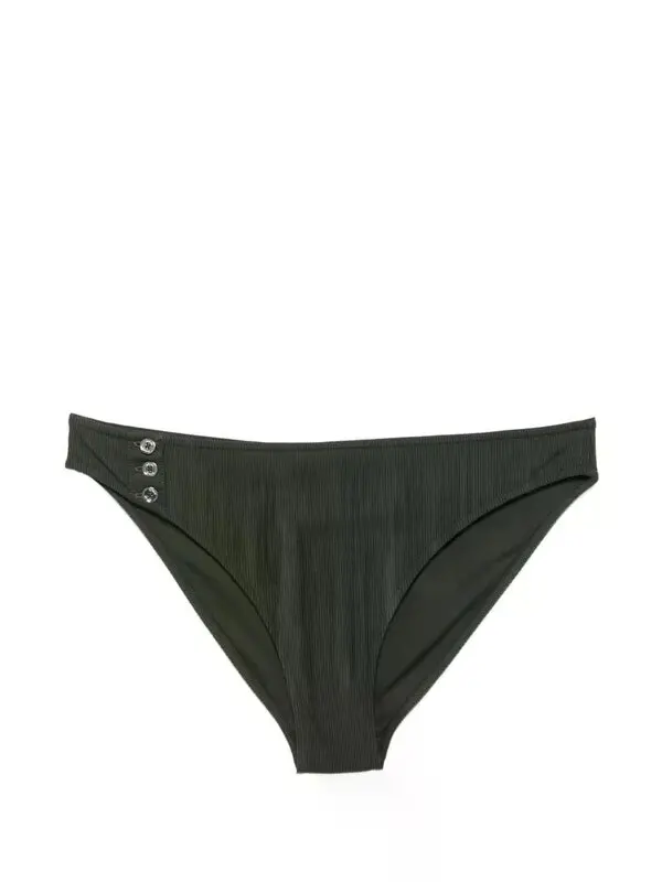 TOTEME Ribbed Button Bikini Bottom - Green