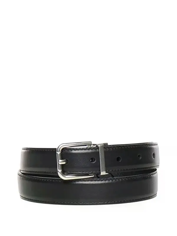 Dolce & Gabbana Logo-lettering Belt - Black