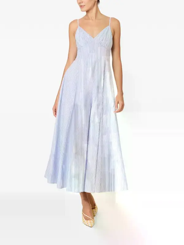 Rosie Assoulin Striped V-neck Dress