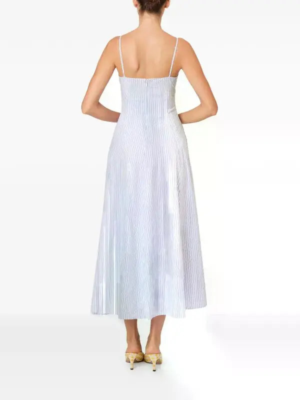 Rosie Assoulin Striped V-neck Dress