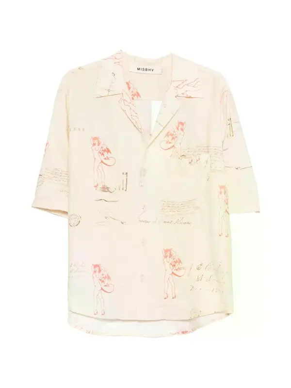 MISBHV Spread-collar Printed Shirt