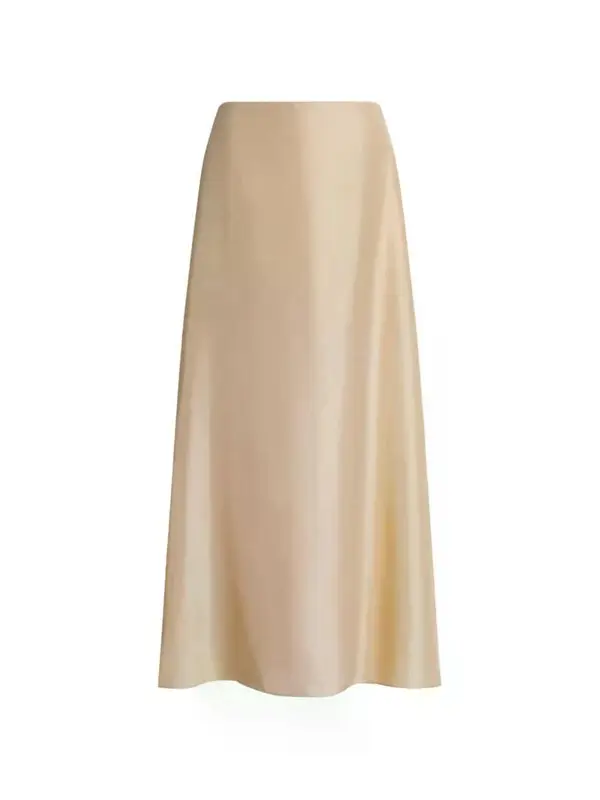 Alberta Ferretti Satin Maxi Skirt - Neutrals
