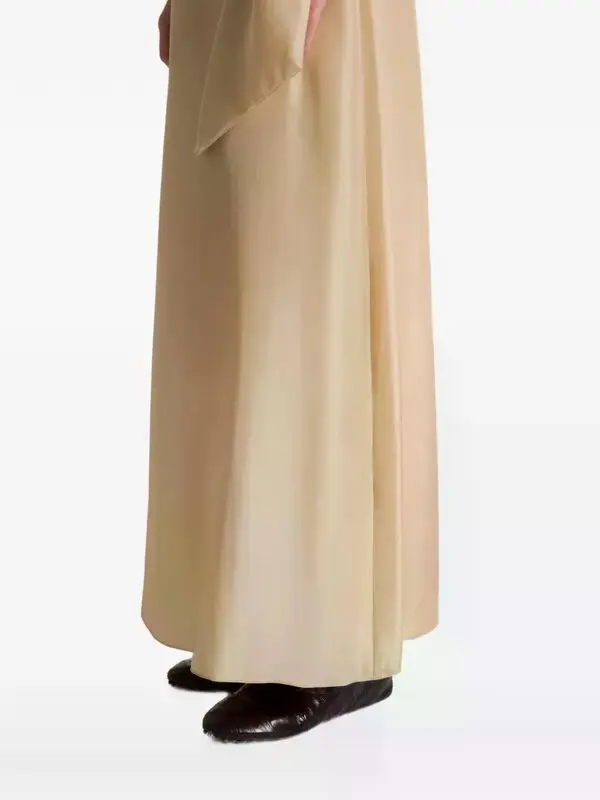 Alberta Ferretti Satin Maxi Skirt - Neutrals