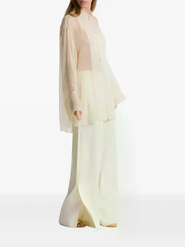 Alberta Ferretti Sheer Pocket Shirt - Neutrals