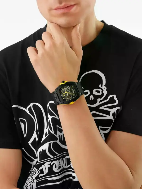 Philipp Plein Skeleton 2.0 Tonneau Watch - Black