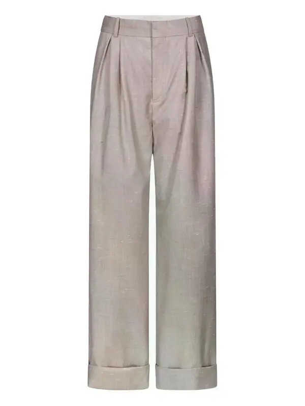 Loulou De Saison Davy Pleated Rolled Trousers