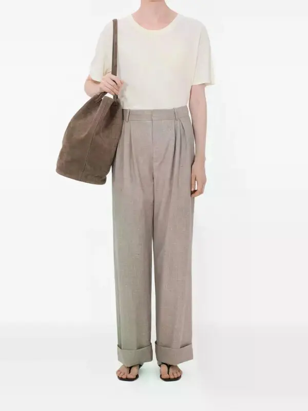 Loulou De Saison Davy Pleated Rolled Trousers