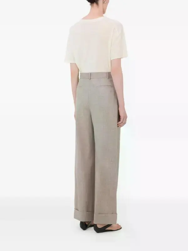 Loulou De Saison Davy Pleated Rolled Trousers