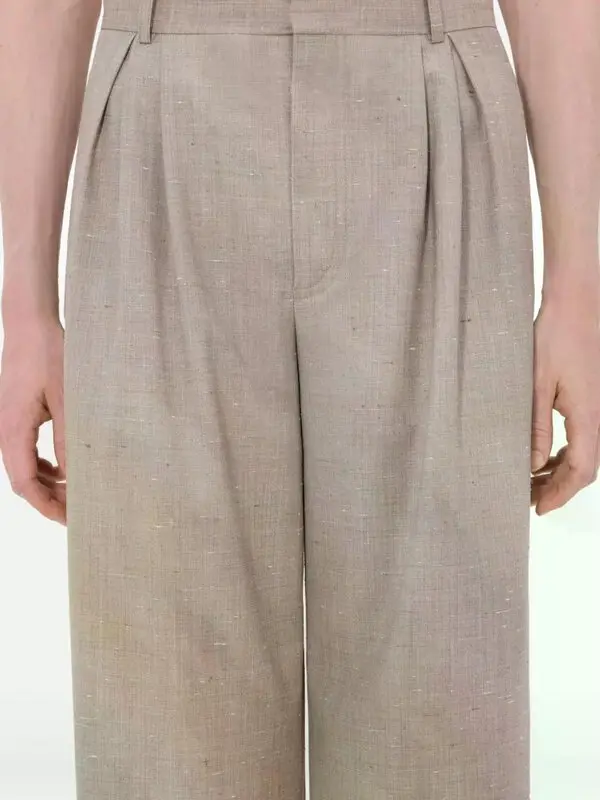 Loulou De Saison Davy Pleated Rolled Trousers