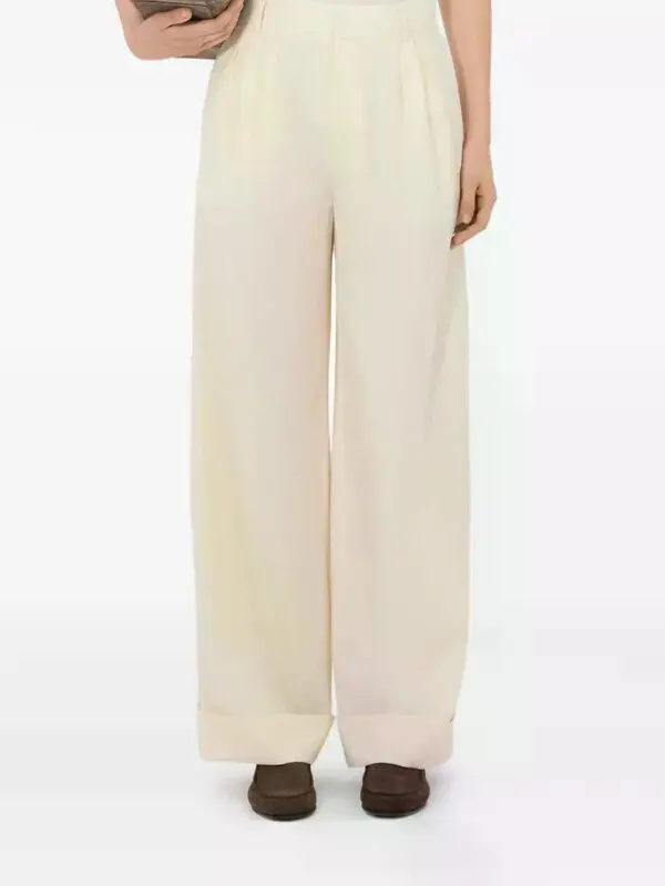Loulou De Saison Davy Pleated Rolled Trousers