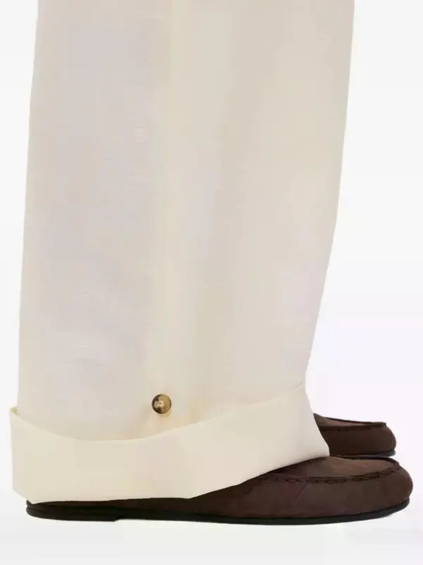 Loulou De Saison Davy Pleated Rolled Trousers