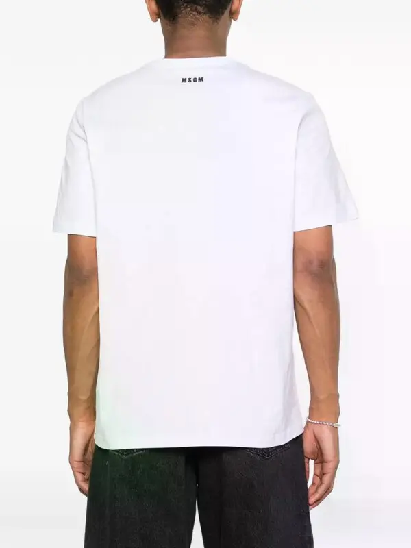 MSGM Logo-embroidered T-shirt