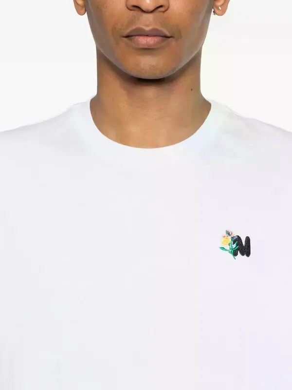 MSGM Logo-embroidered T-shirt