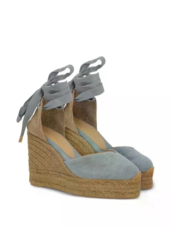CastaÑer Chiara Tie-strap Wedge Sandals - Blue