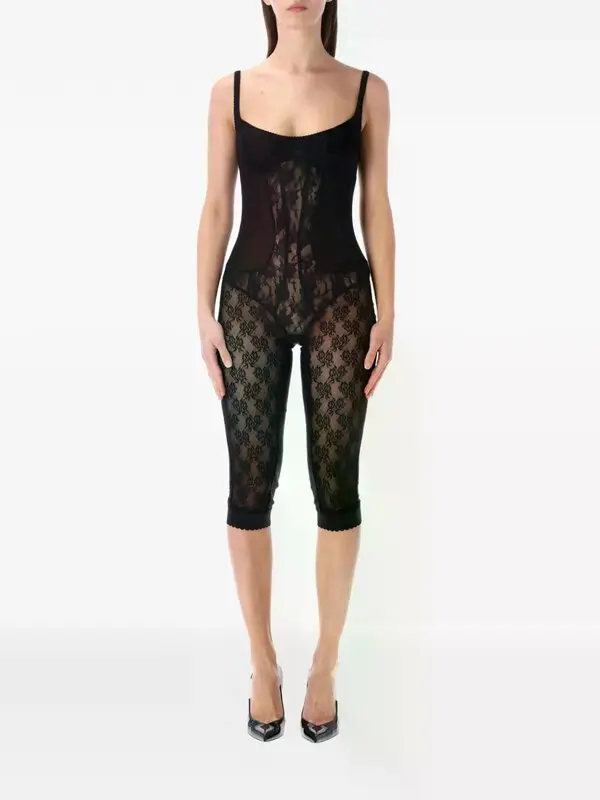 Attico Lace Jumpsuit - Black