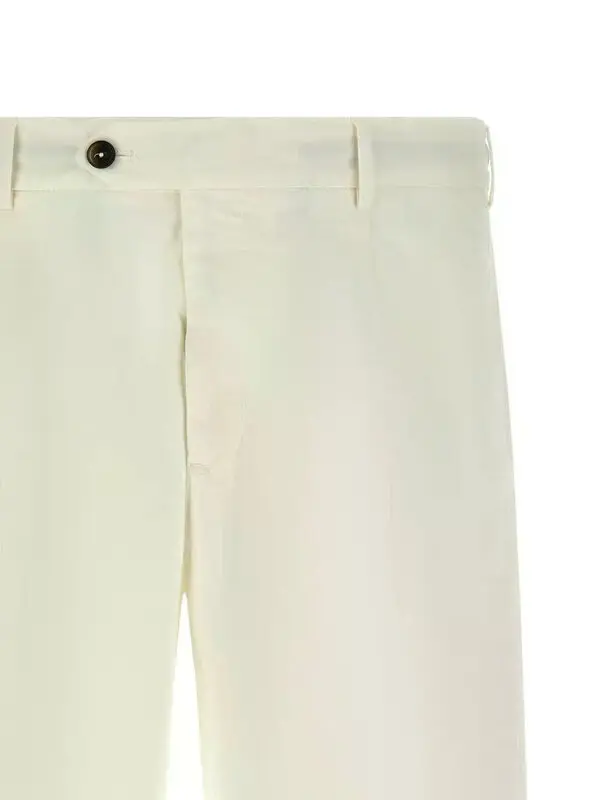 PT TORINO Buttoned Pleated Shorts - White