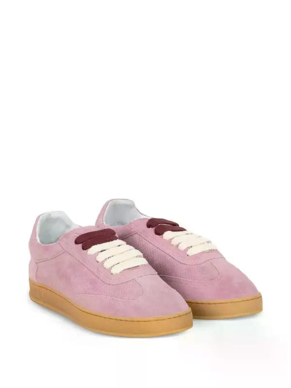 SOLDINI80 Perforated Suede Sneakers - Pink