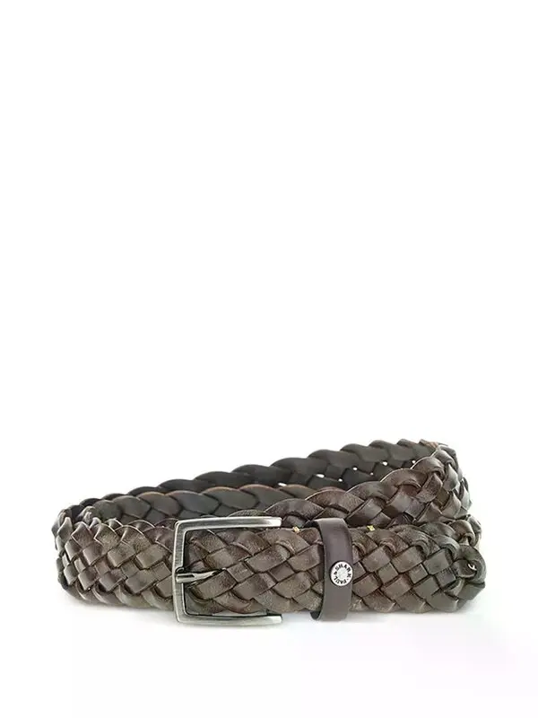 Paul & Shark Braided Leather Belt - Brown