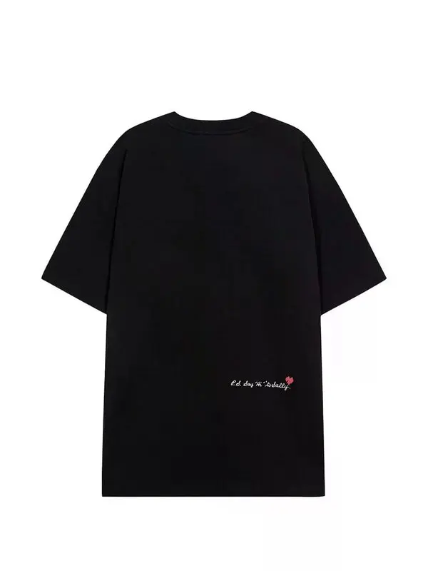 MARGESHERWOOD X Peanuts Lettering-print T-shirt - Black