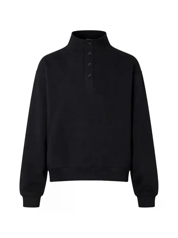 ENTIRE STUDIOS Buttoned Sweatshirt - Black