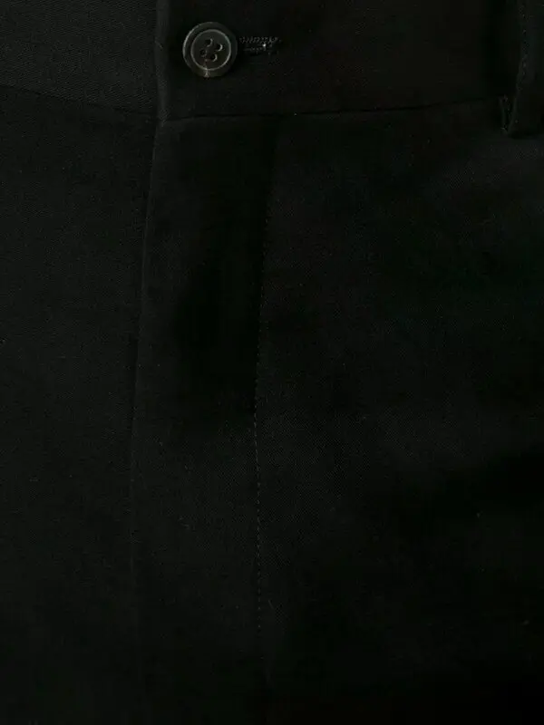 Comme Des Garçons Pleated Wide Leg Shorts - Black