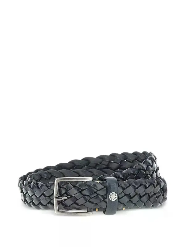 Paul & Shark Braided Leather Belt - Blue