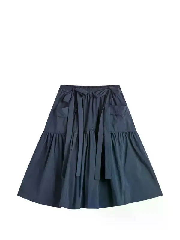 Cecilie Bahnsen Bow Tiered Midi Skirt - Blue