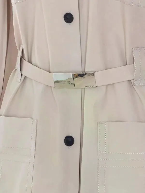 Tory Burch Belted Shirt Dress - Neutrals