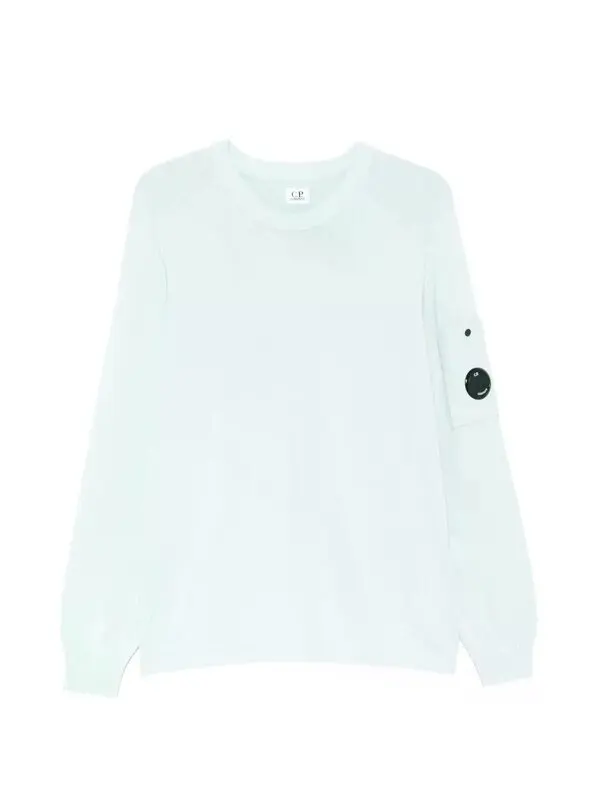C.P. COMPANY Logo Detail Crew Neck Sweater - Blue