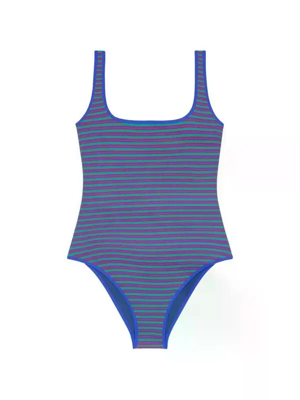 LIDO Trentanove Striped Ribbed Swimsuit - Green