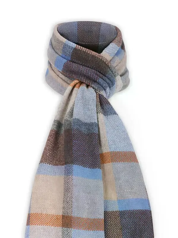CHELSEY IMPORTS Check-print Fringed Scarf