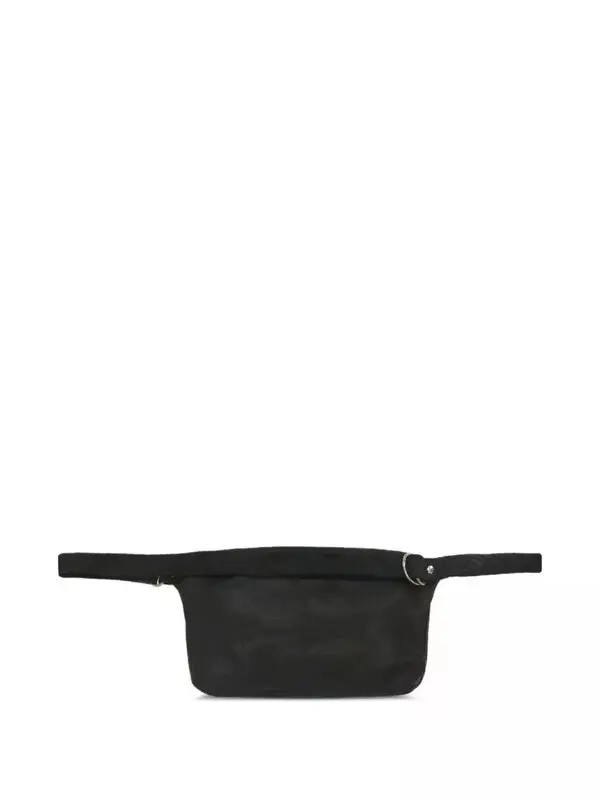 Guidi Leather Belt Bag With Double-slider Zip Fastening - Black